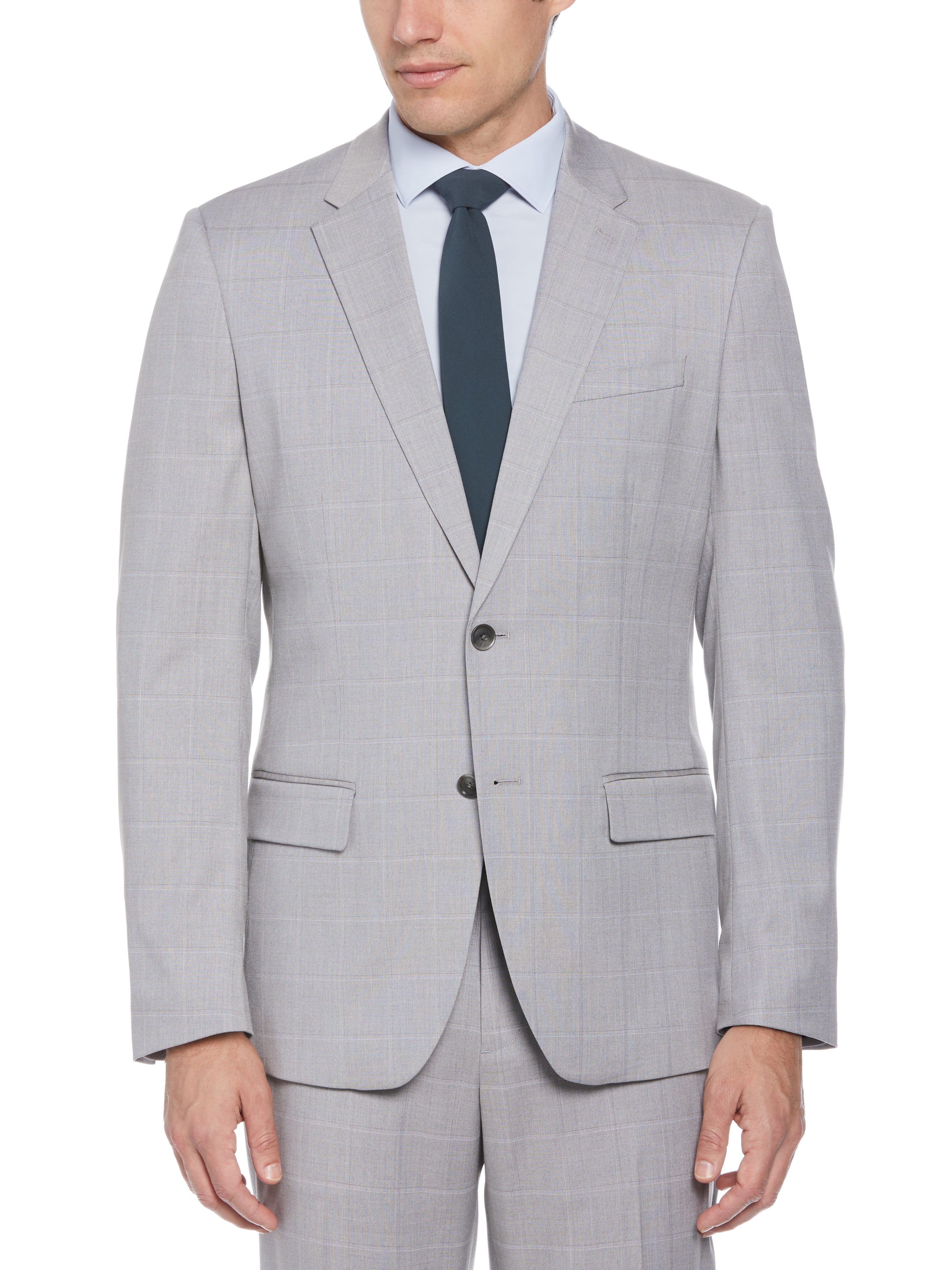Windowpane Plaid Suit Jacket – Perry Ellis